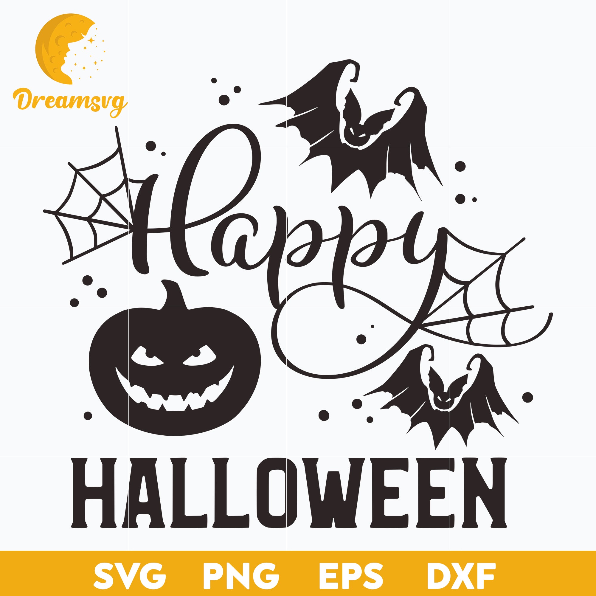 Happy Halloween SVG, Halloween svg, png, dxf, eps digital file ...