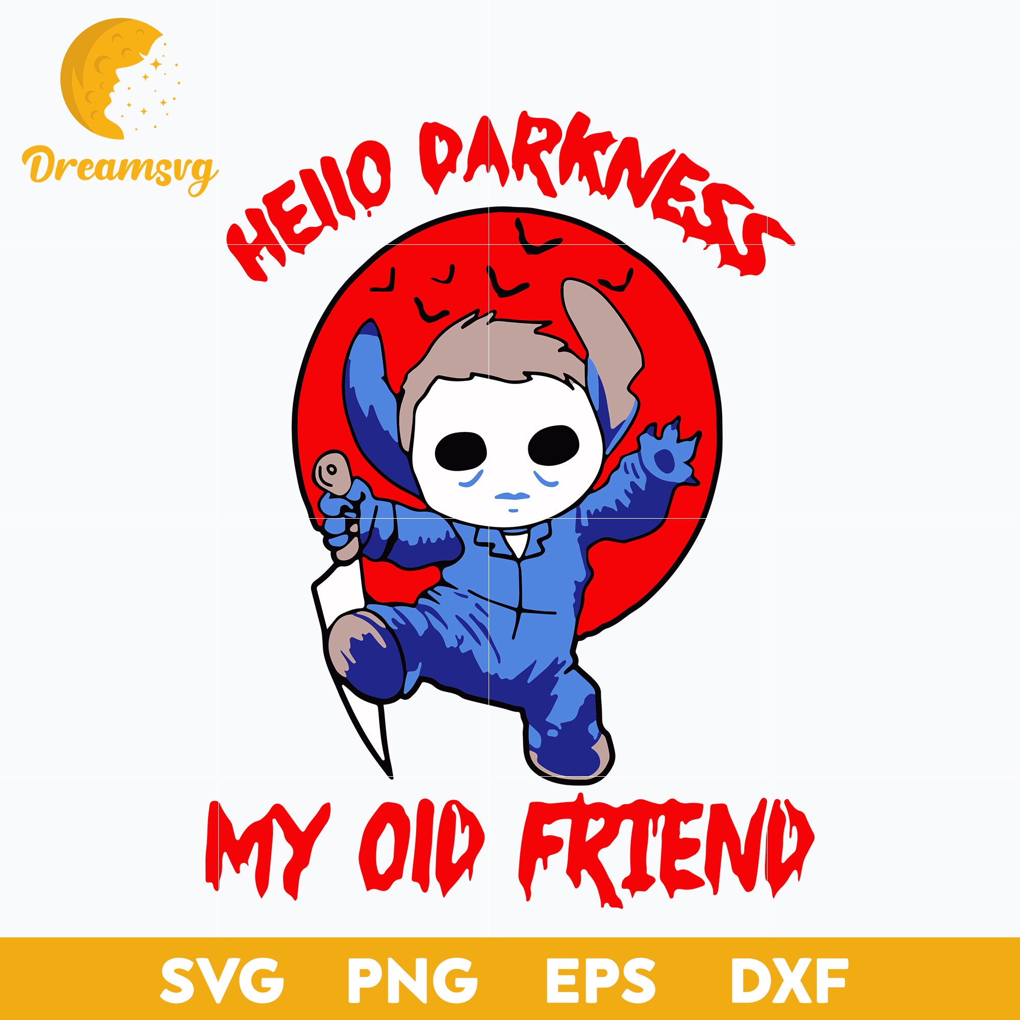 Michael myers stitch hello darkness my old friend halloween svg, Hallo ...