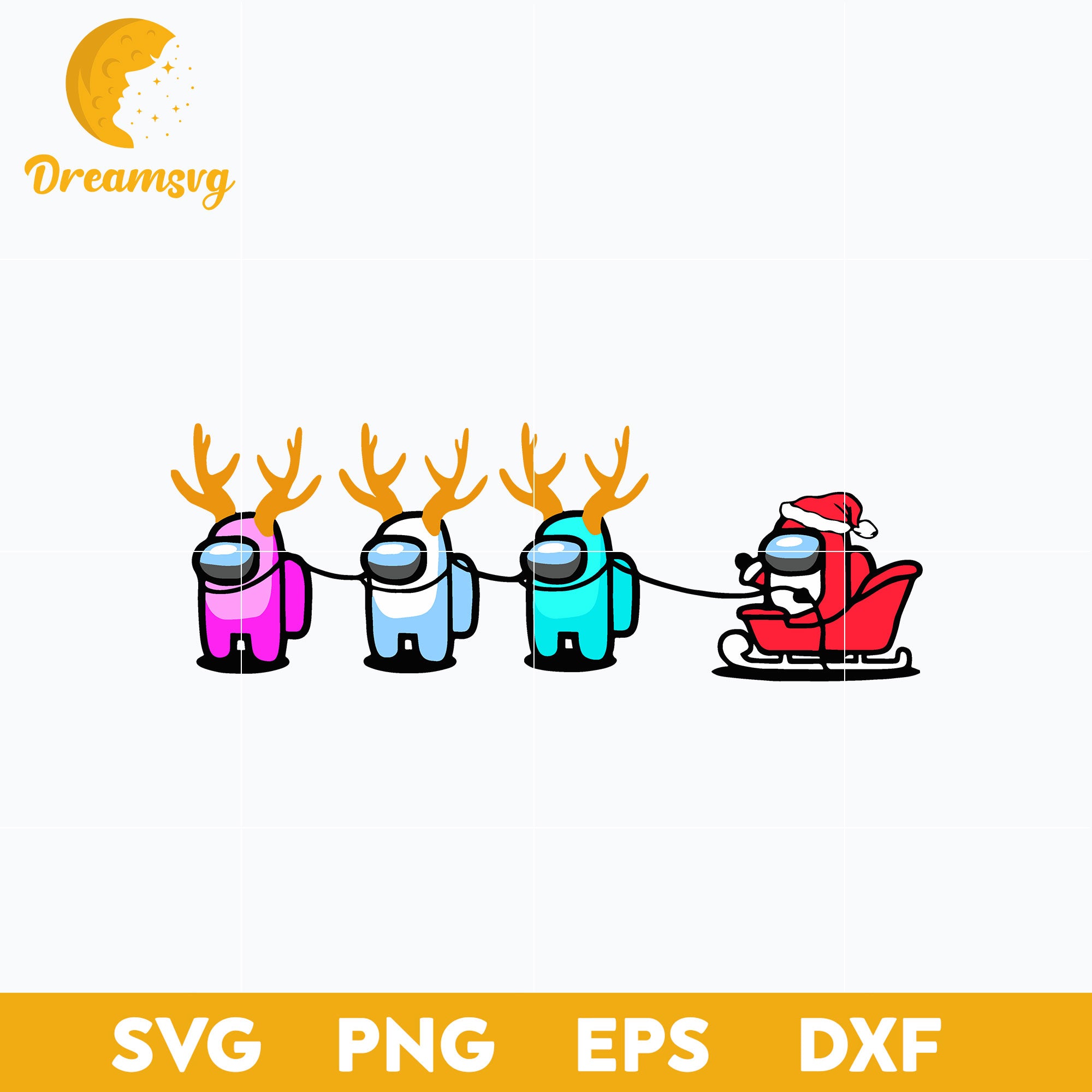 Among Us Christmas SVG, Christmas SVG, PNG DXF EPS Digital File ...