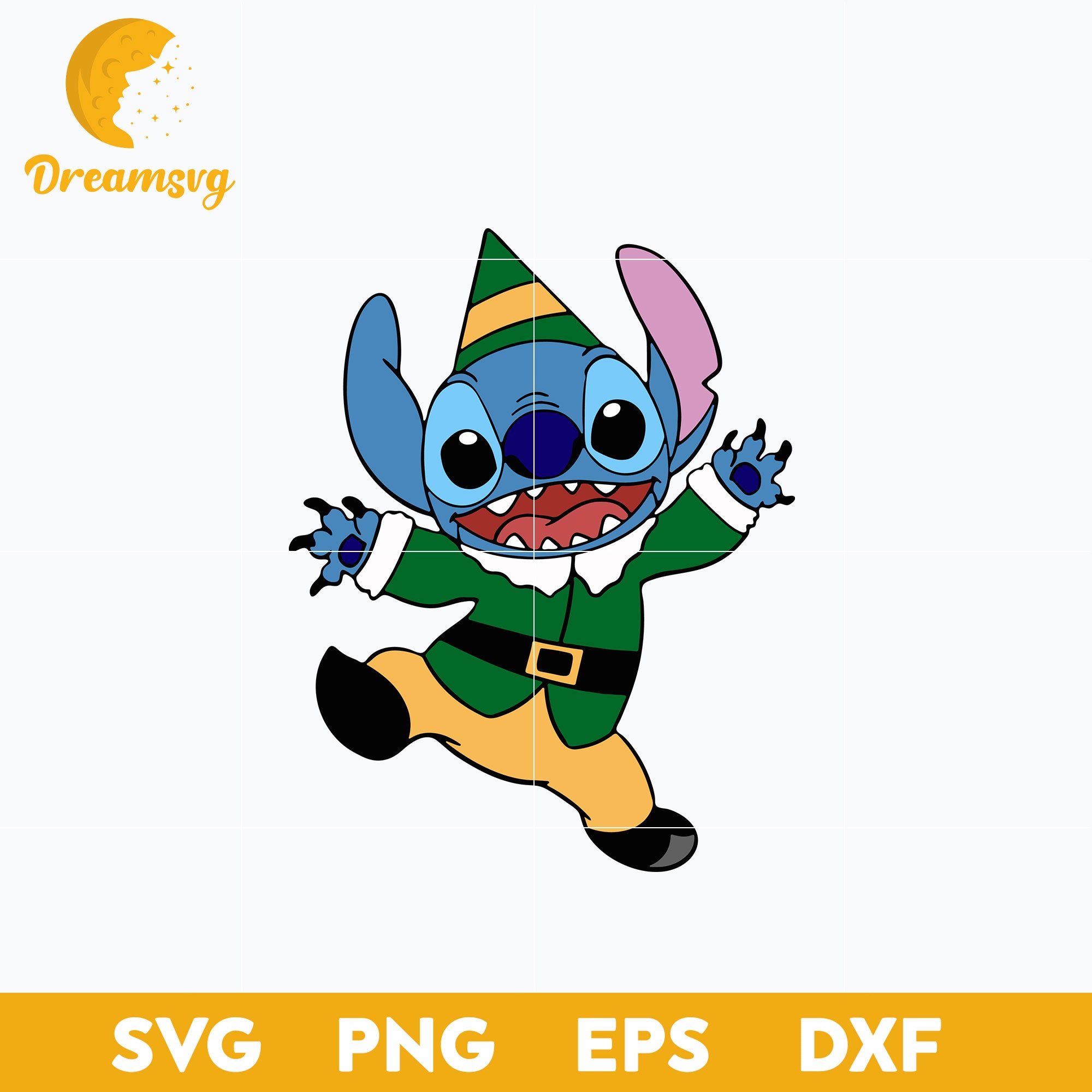 Christmas Stitch Elf SVG, Christmas SVG, PNG DXF EPS Digital File ...