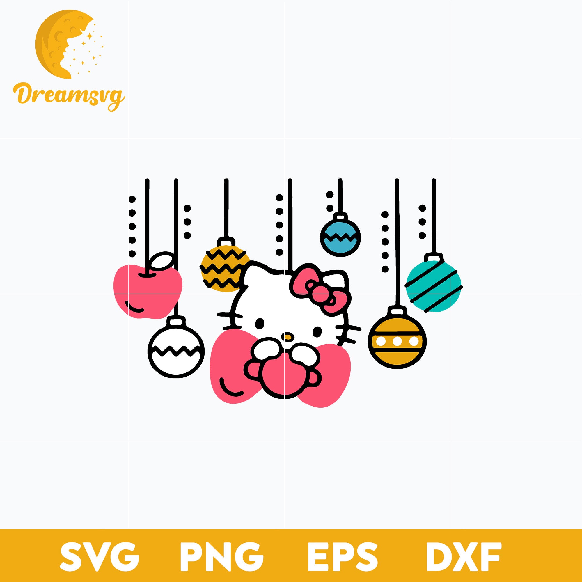 Hello Kitty Christmas SVG, Christmas SVG, PNG DXF EPS Digital File ...