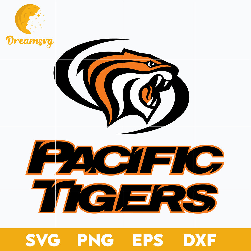 Pacific Tigers Svg, Logo Ncaa Sport Svg, Ncaa Svg, Png, Dxf, Eps Downl