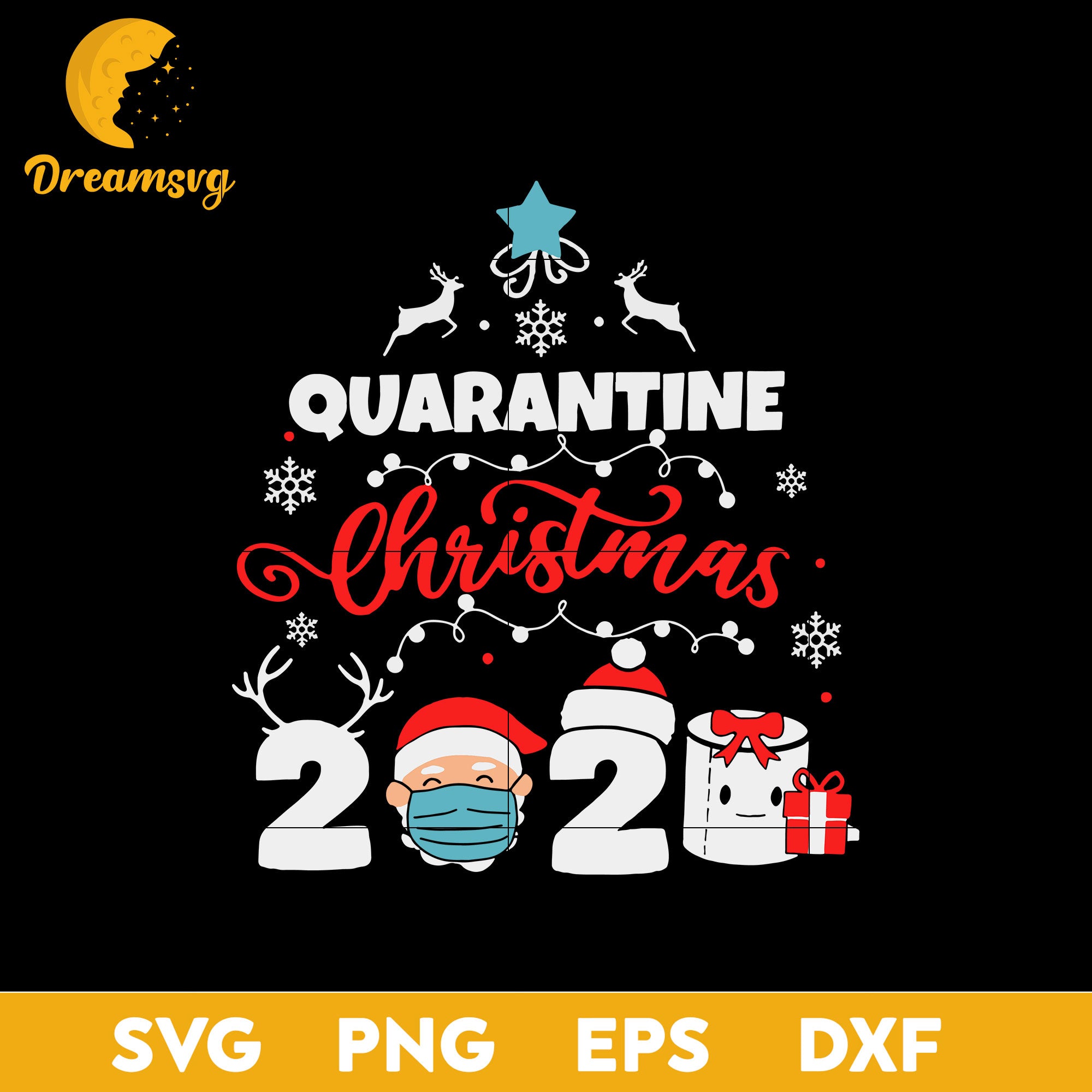 Quarantine Christmas 2020 Social Distancing Christmas SVG, Christmas S ...