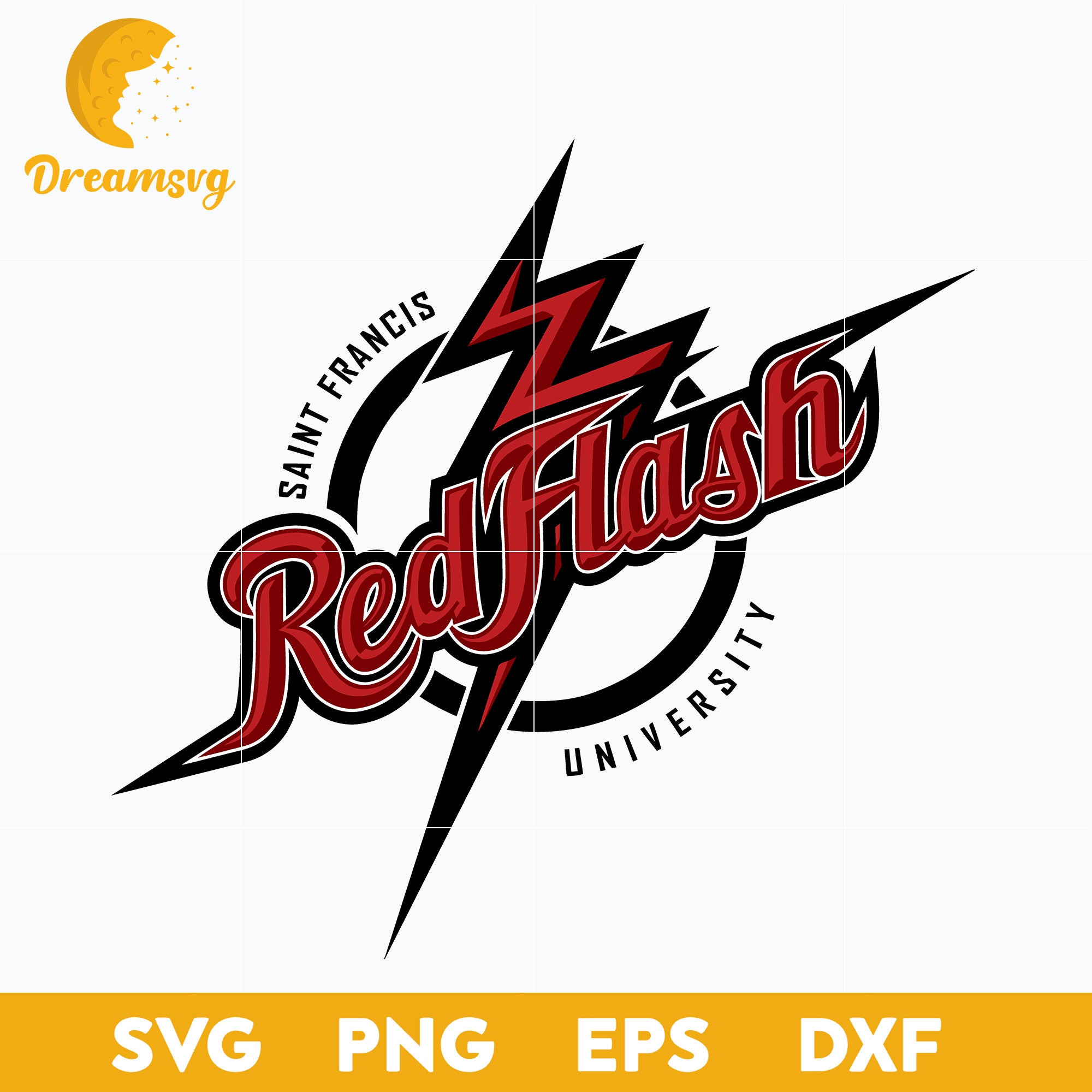 Saint Francis Red Flash Svg, Logo Ncaa Sport Svg, Ncaa Svg, Png, Dxf ...