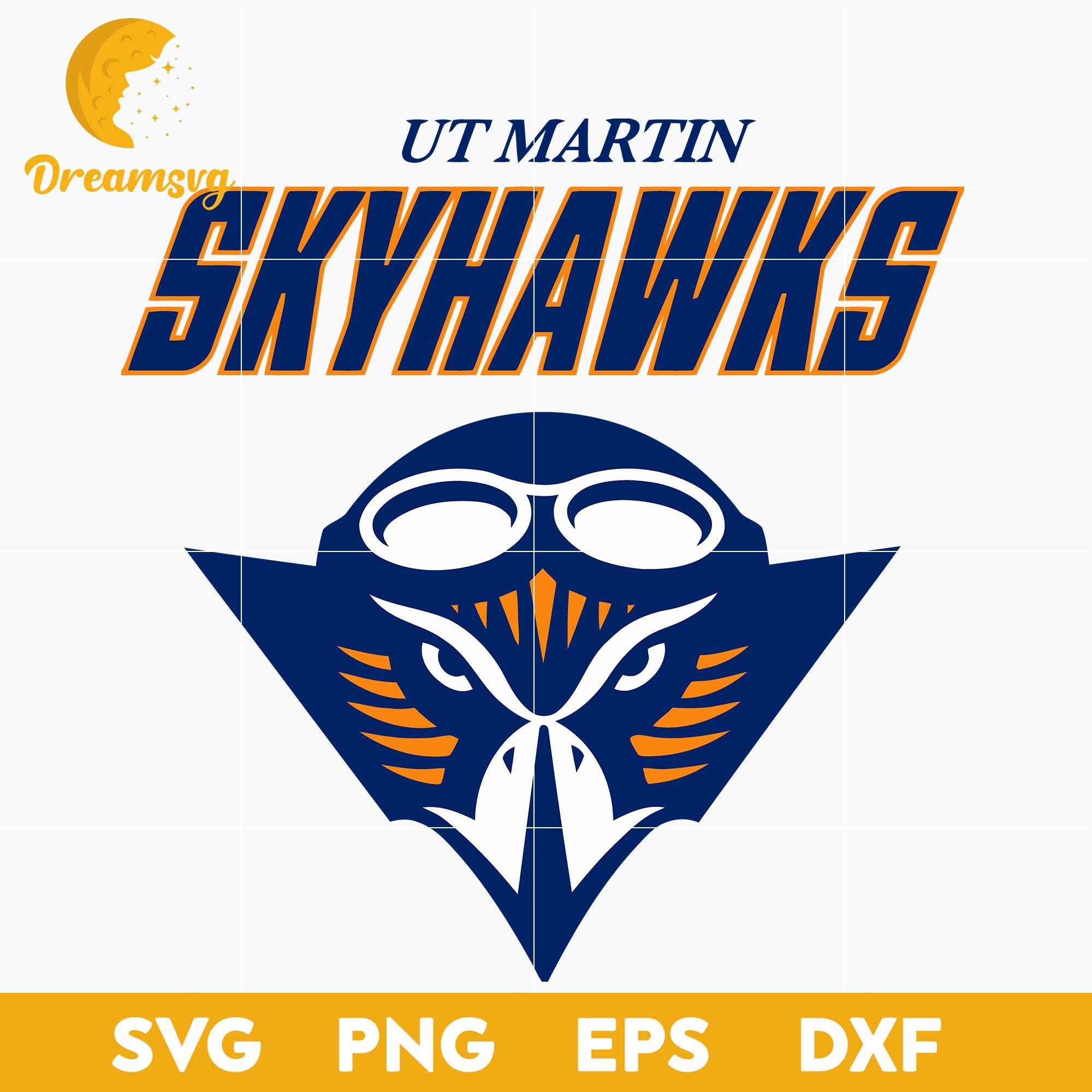 Tennessee Martin Skyhawks Svg, Logo Ncaa Sport Svg, Ncaa Svg, Png, Dxf