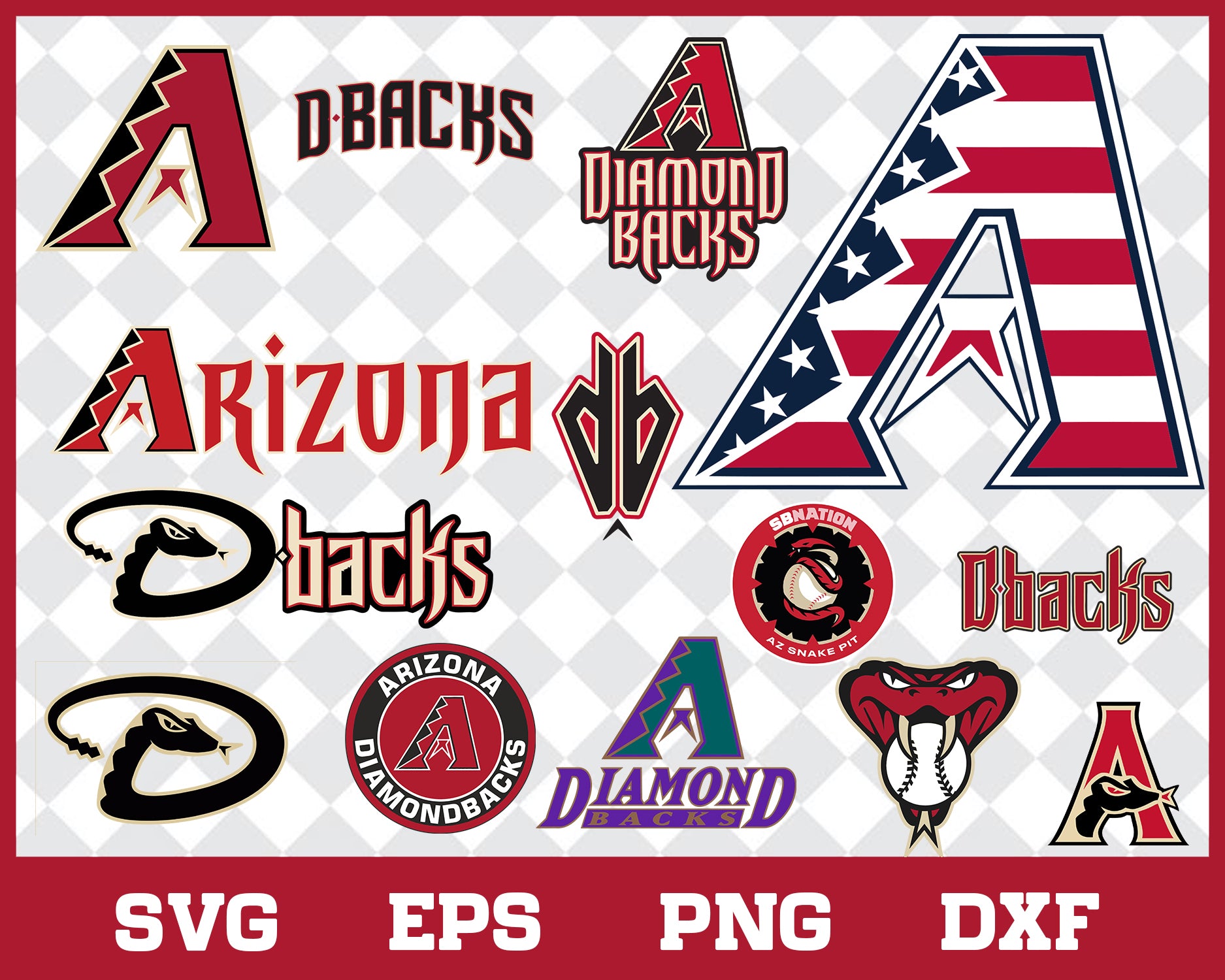 Arizona Diamondbacks bundle svg, Arizona Diamondbacks svg, Diamondback ...