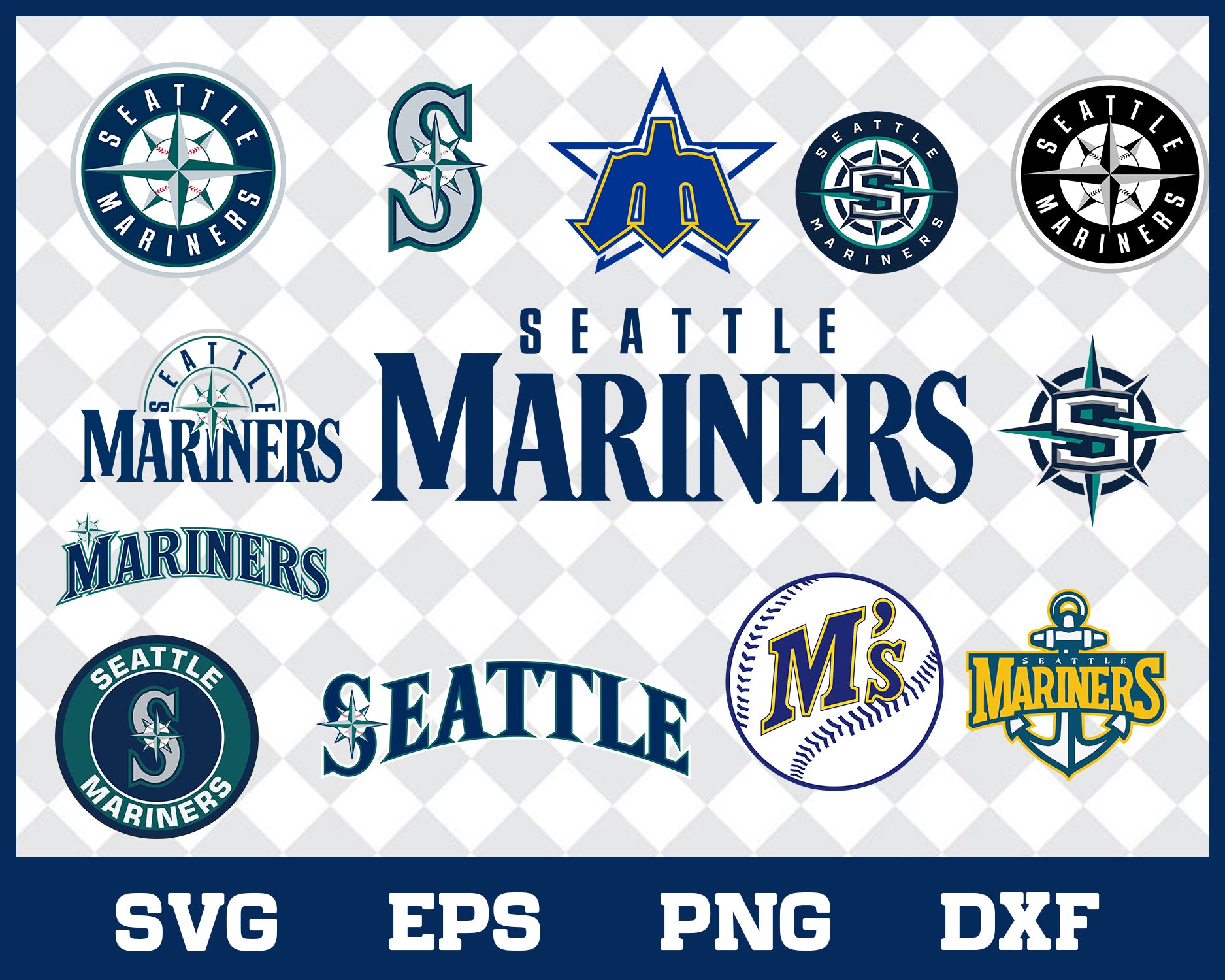 Seattle Mariners Bundle svg, Seattle Mariners svg, Mariners svg, Marin ...