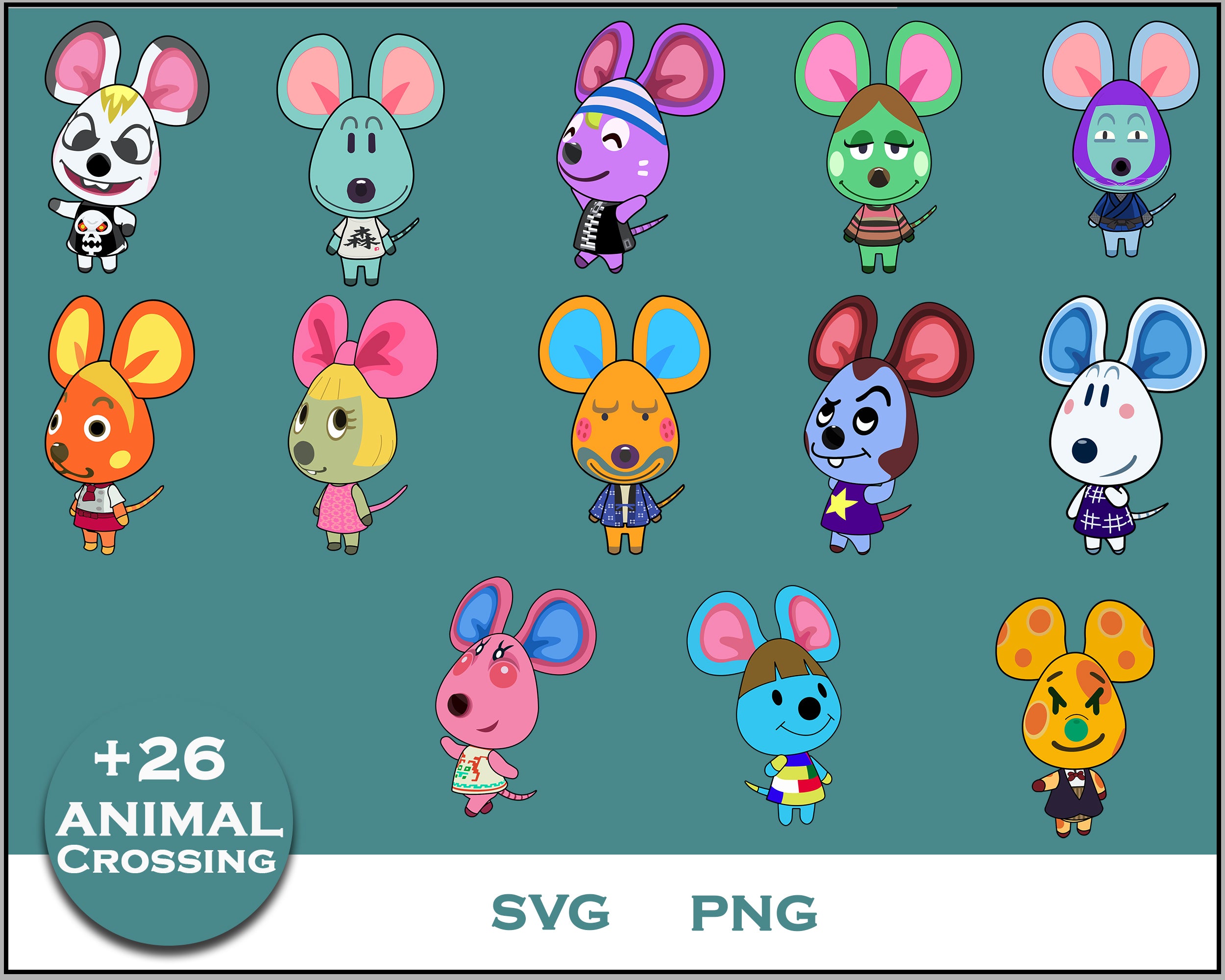 26+ Mouse Svg Bundle, Animal Crossing Svg Bundle, Animal Crossing Svg ...