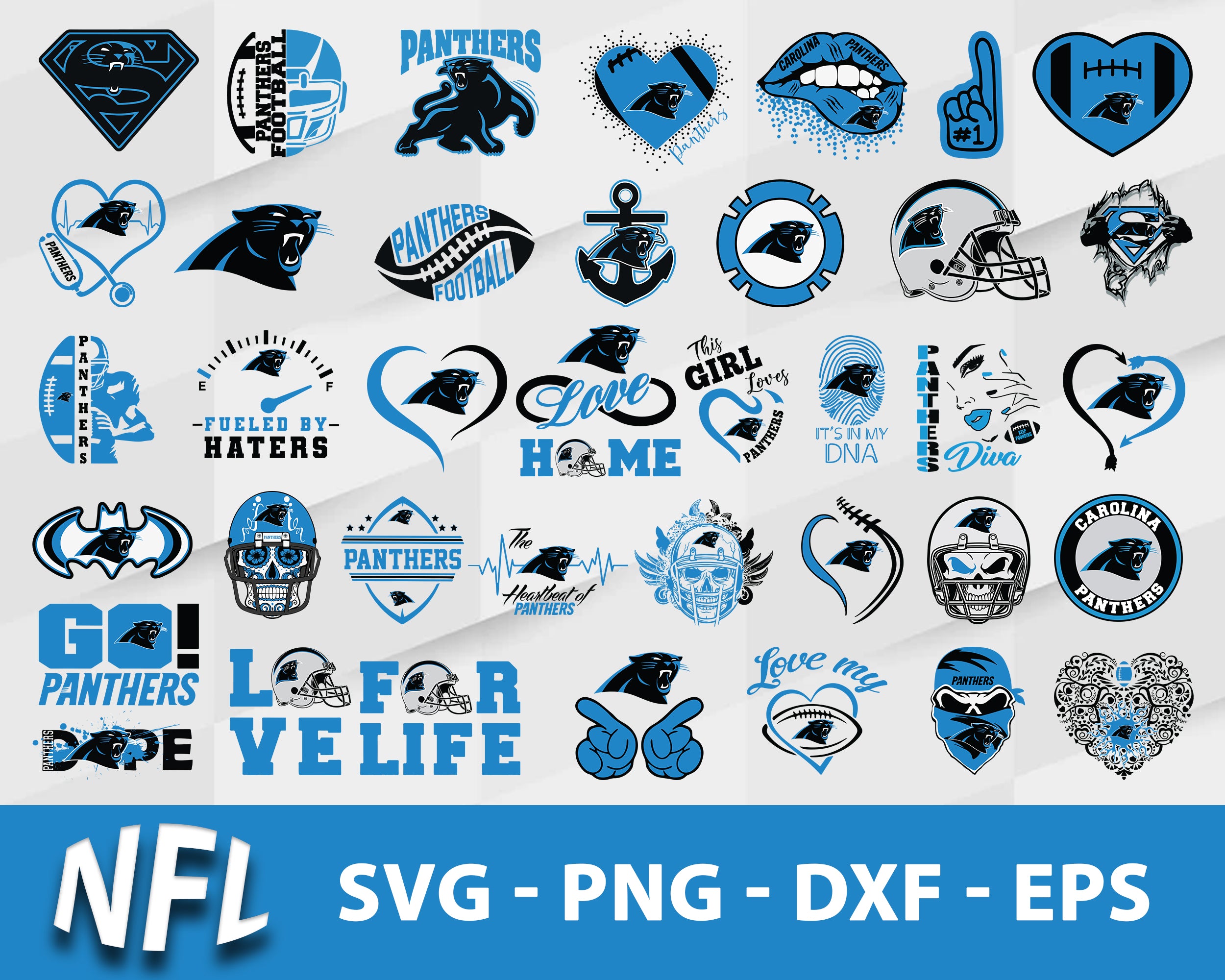 Carolina Panthers Svg Bundle, Carolina Panthers Svg, Sport Svg, Nfl Sv ...