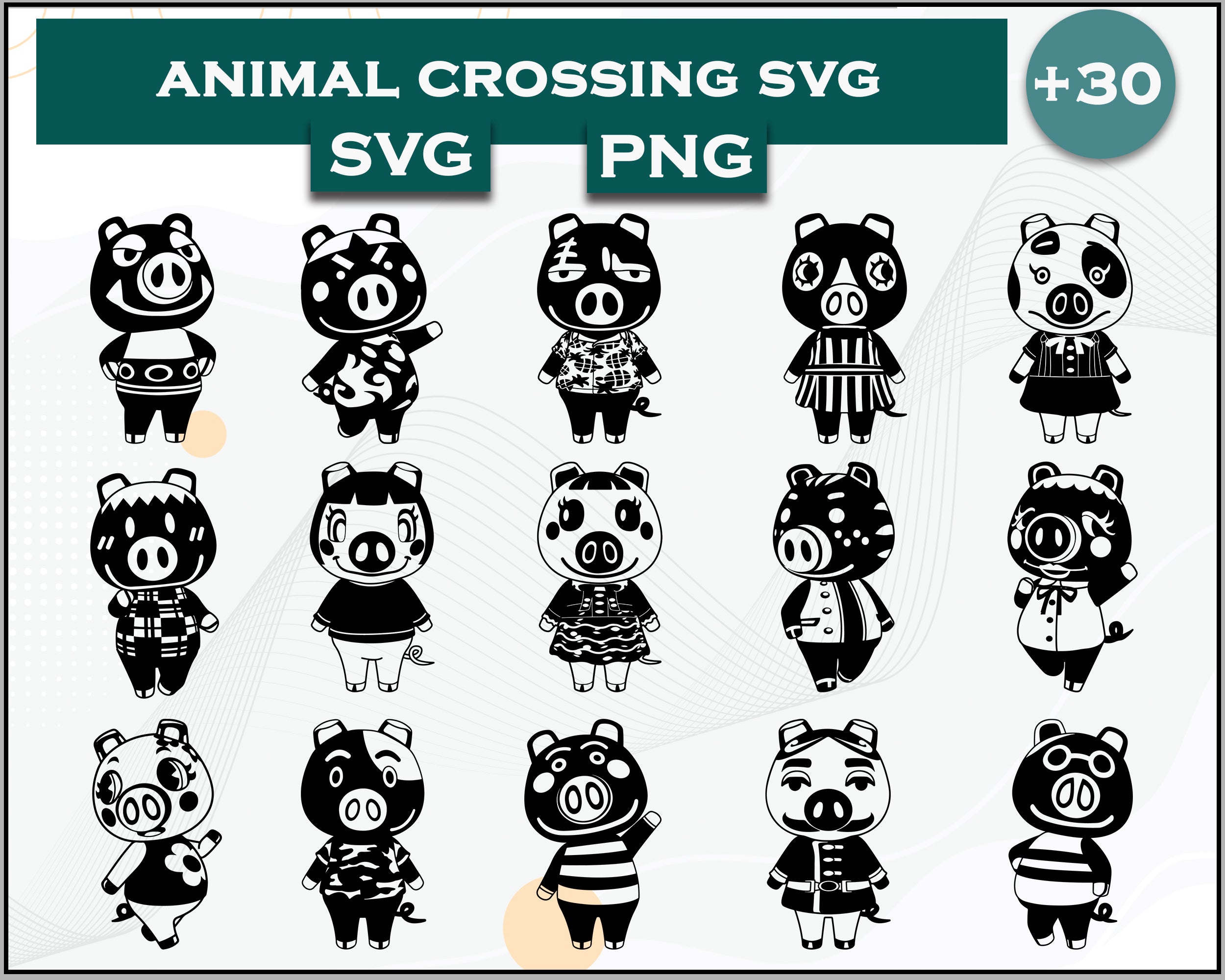30+ Pigs Svg Bundle, Animal Crossing Svg Bundle, Animal Crossing Svg ...