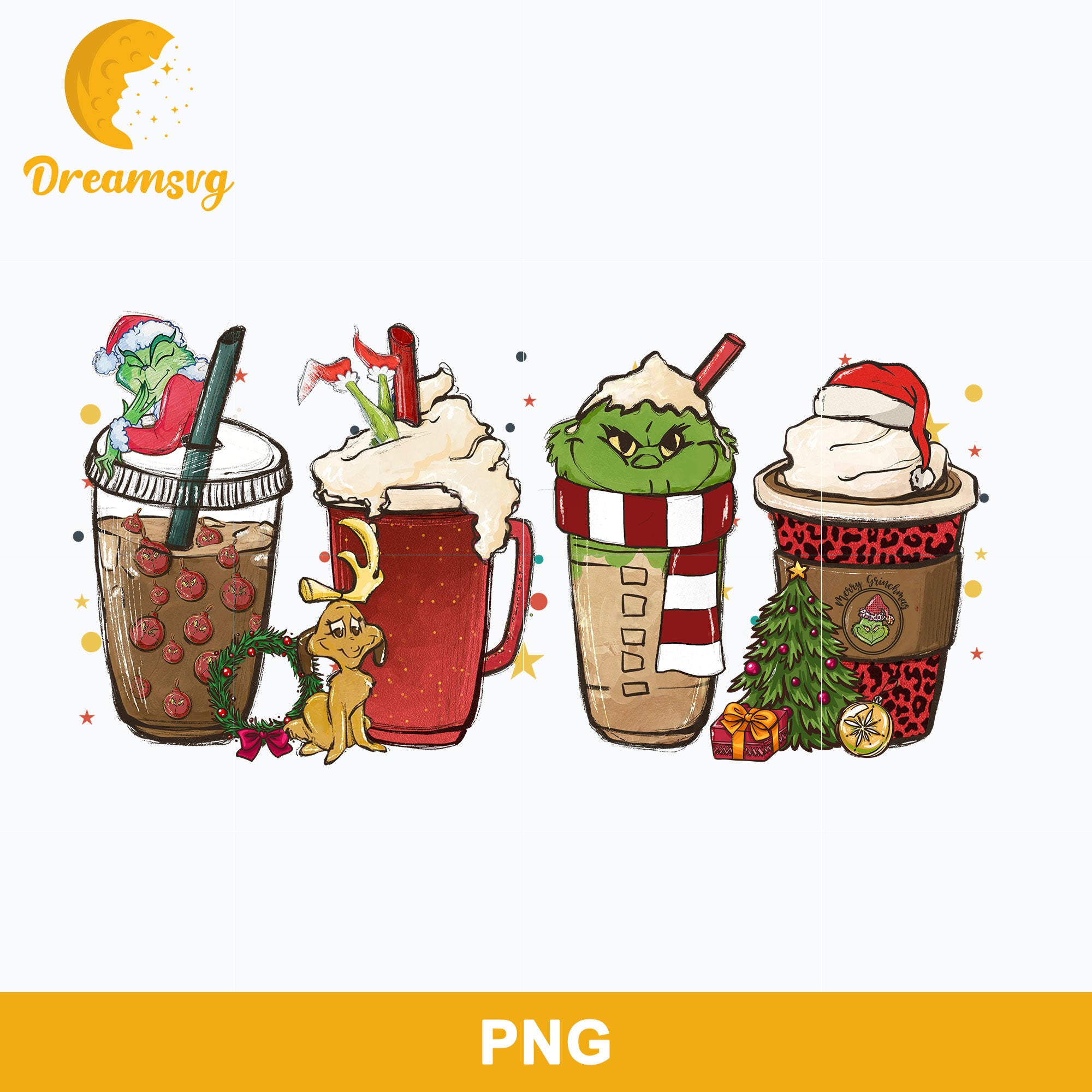 Grinch Christmas Coffee PNG, Grinch Coffee Drink PNG, Christmas Coffee ...