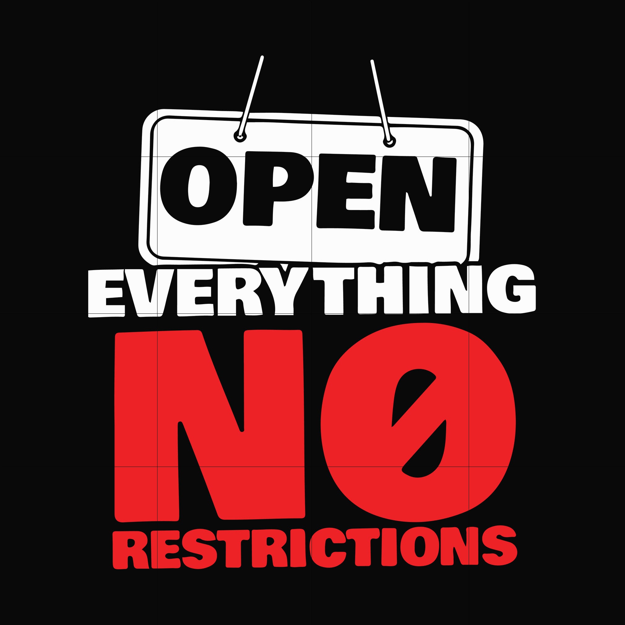 Open everything no restrictions svg, png, dxf, eps digital file TD2707 ...