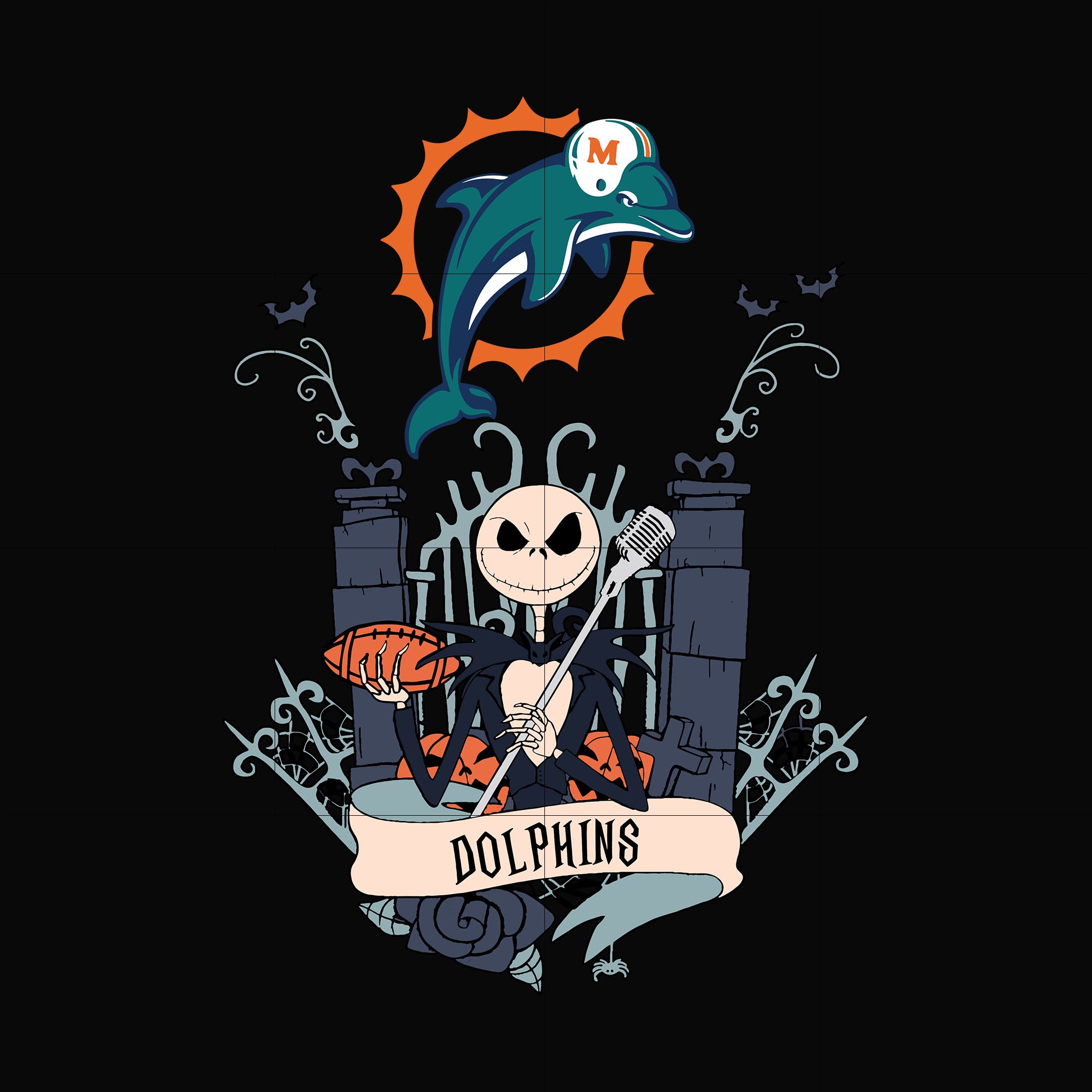 Dolphins Jack Halloween svg, png, dxf, eps digital file HLW0310 ...