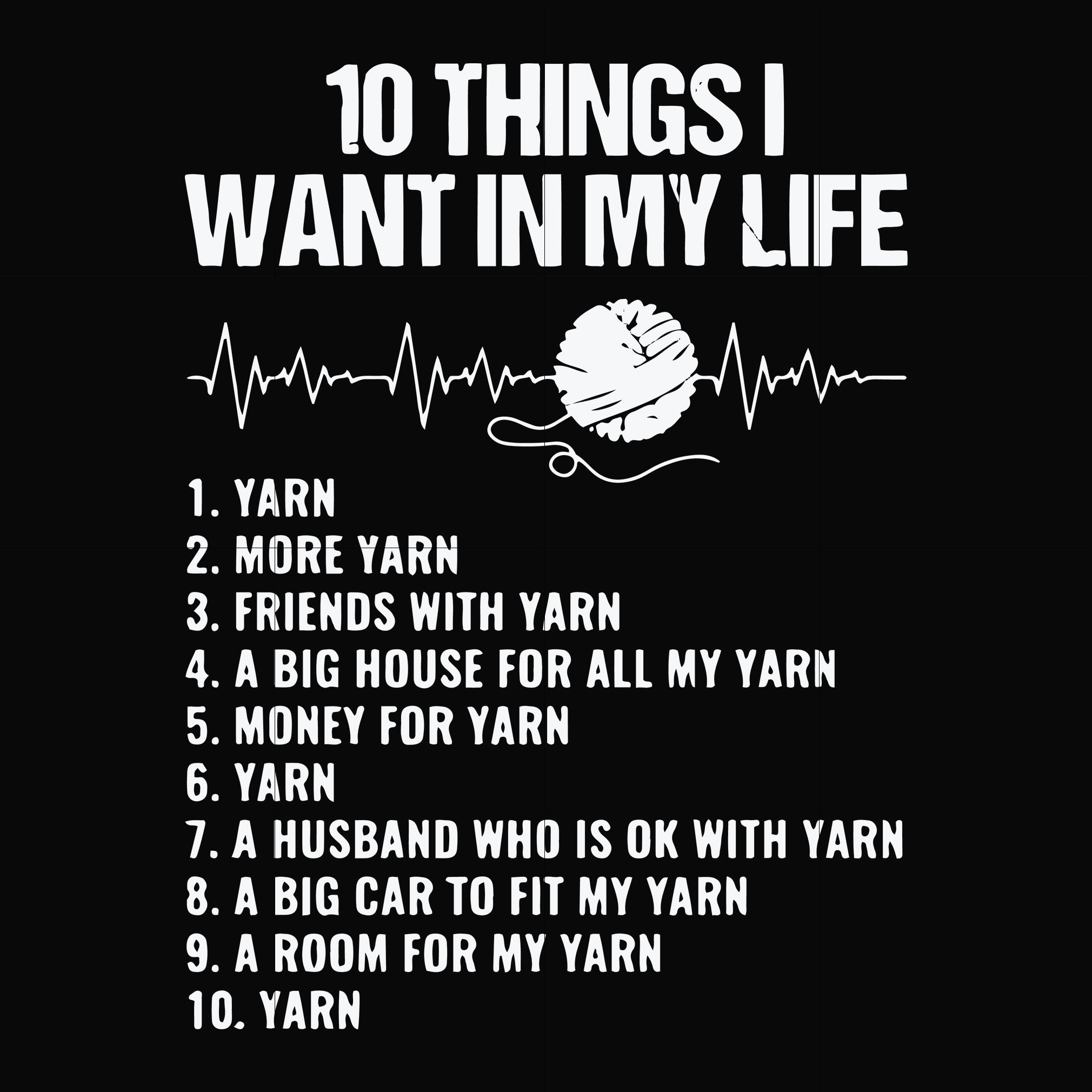 10 things I want in my life svg, png, dxf, eps file FN000623 – DreamSVG ...