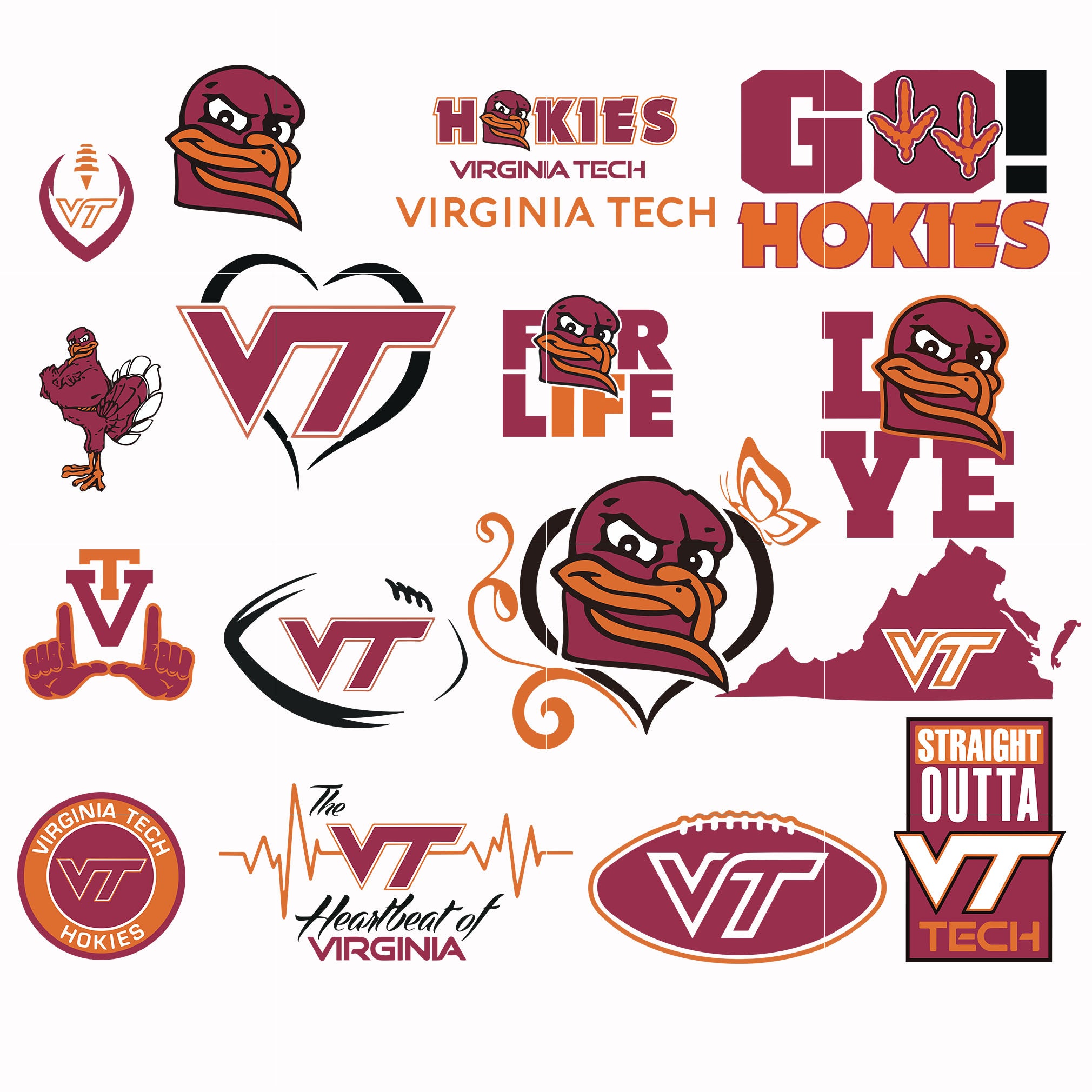 Virginia Tech Hokies svg, png, dxf, eps file NCAA0000323 – DreamSVG Store