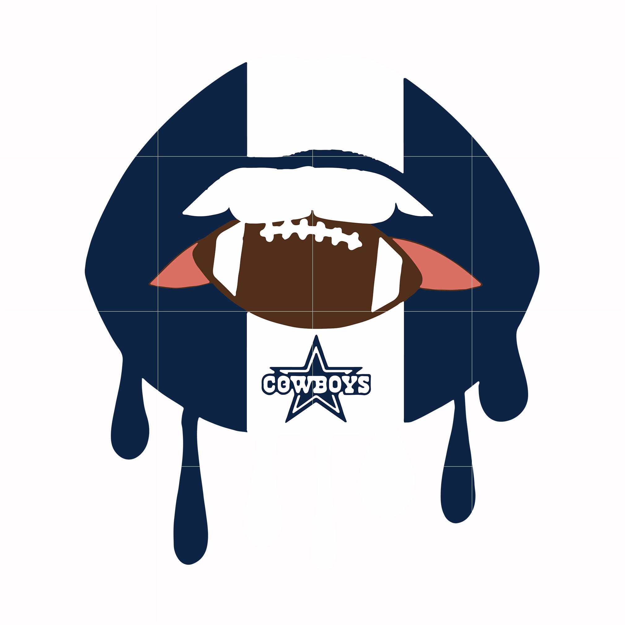 Cowboys lips, svg, png, dxf, eps file NFL0000116 – DreamSVG Store