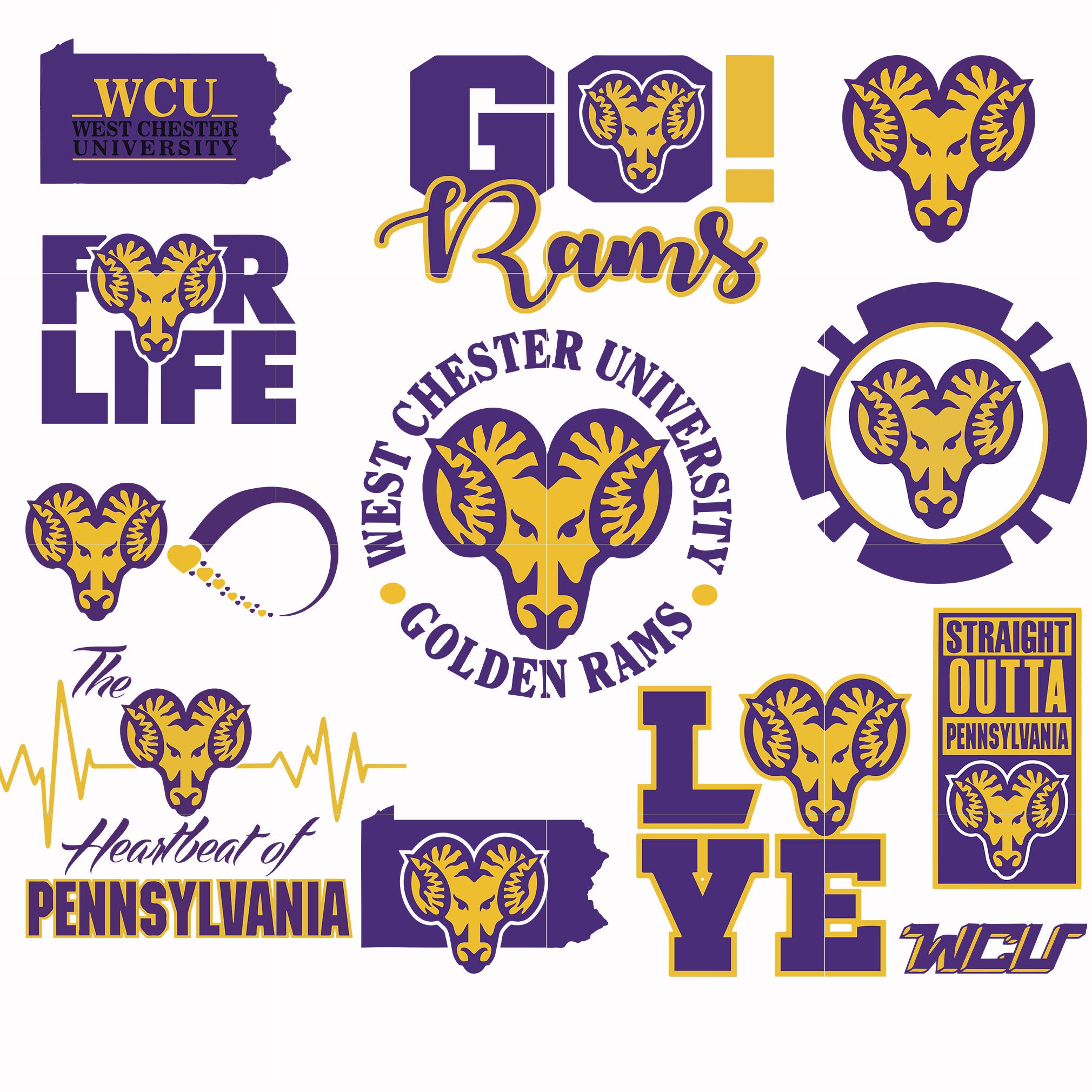 West Chester University svg, png, dxf, eps file NCAA0000340 – DreamSVG ...