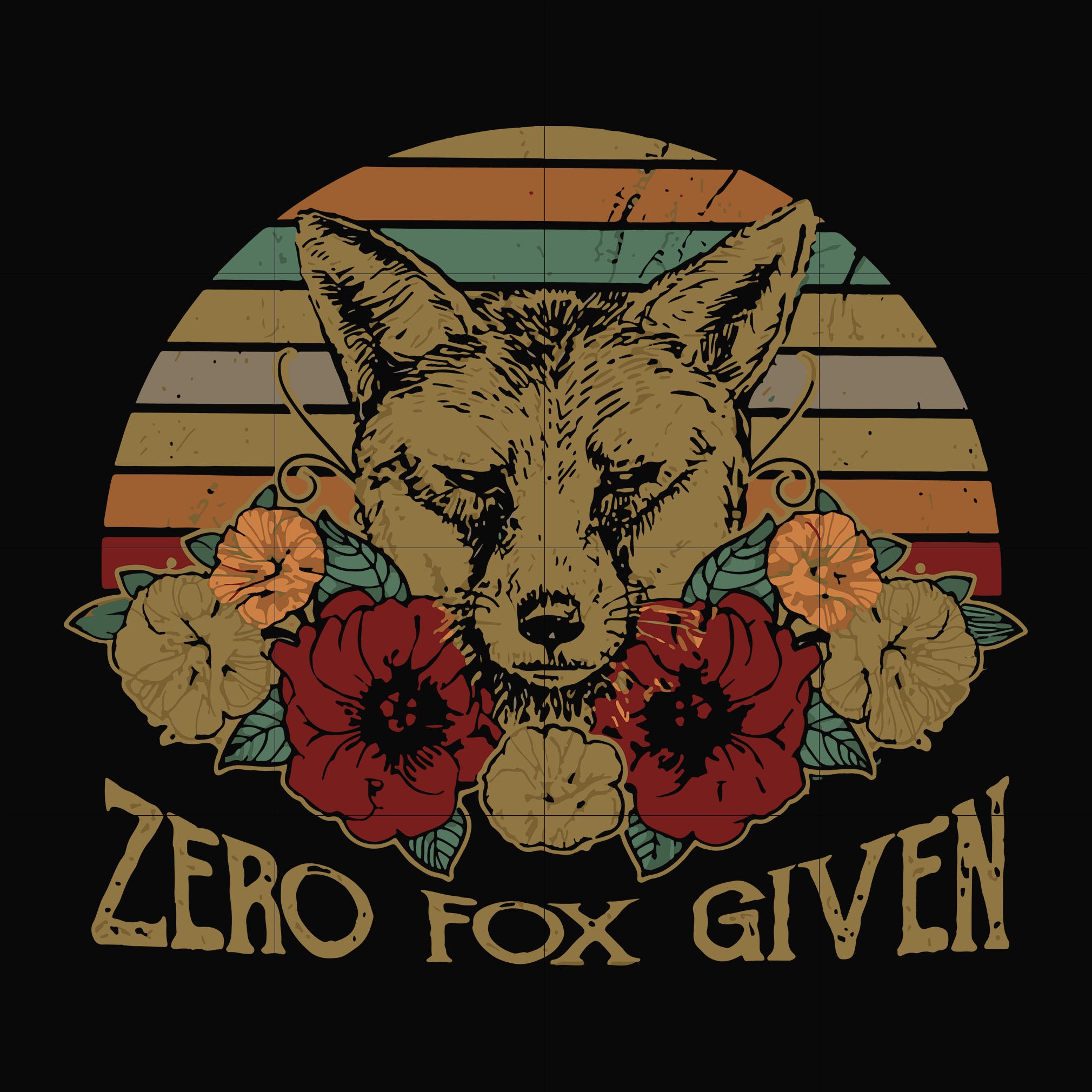 Zero fox given svg, png, dxf, eps file FN000349 – DreamSVG Store