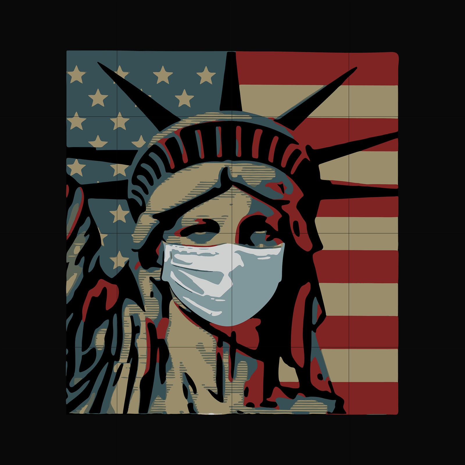 Miss Liberty Wall Mural svg, png, dxf, eps digital file TD103