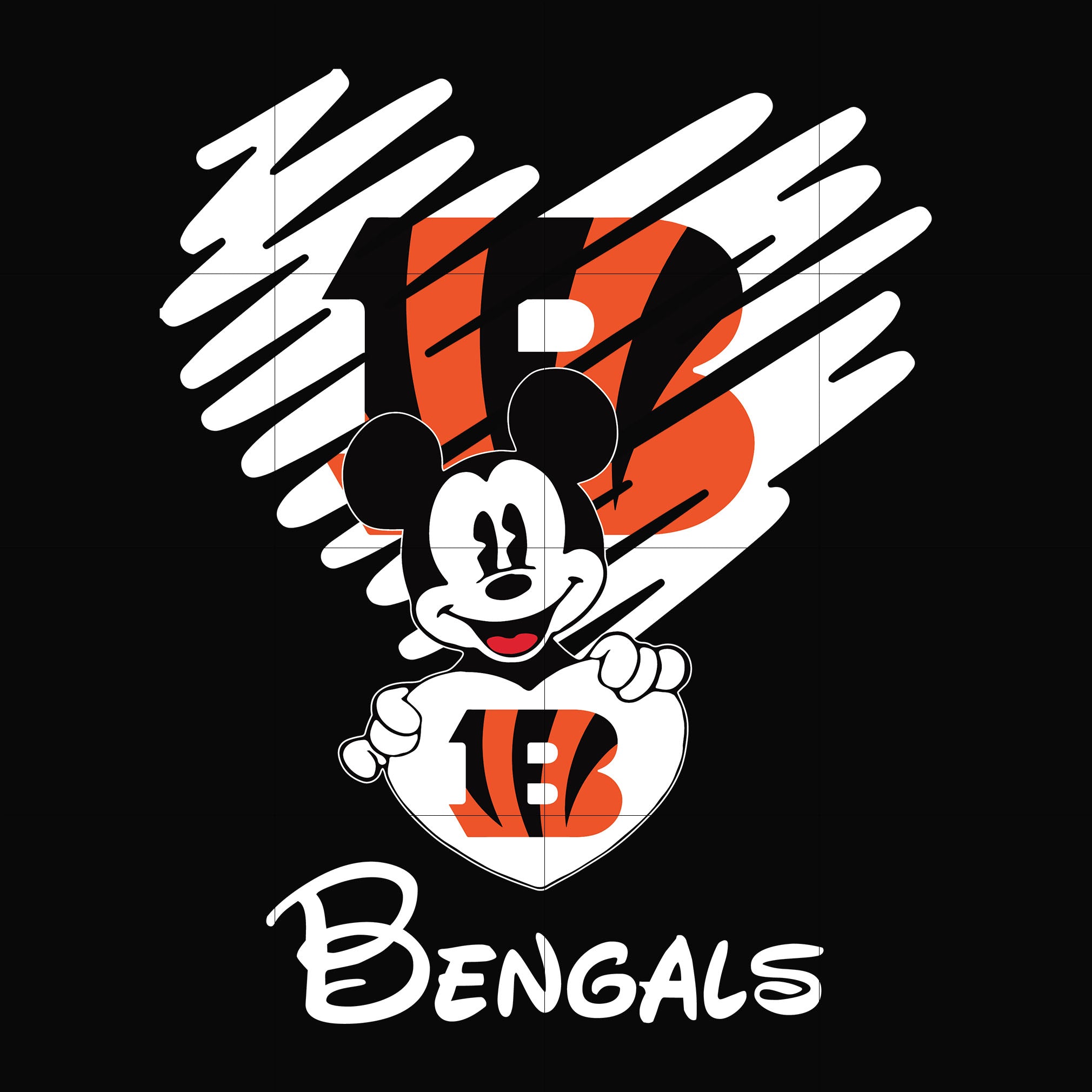 Cincinnati Bengals heart svg, png, dxf, eps digital file NNFL0055 ...