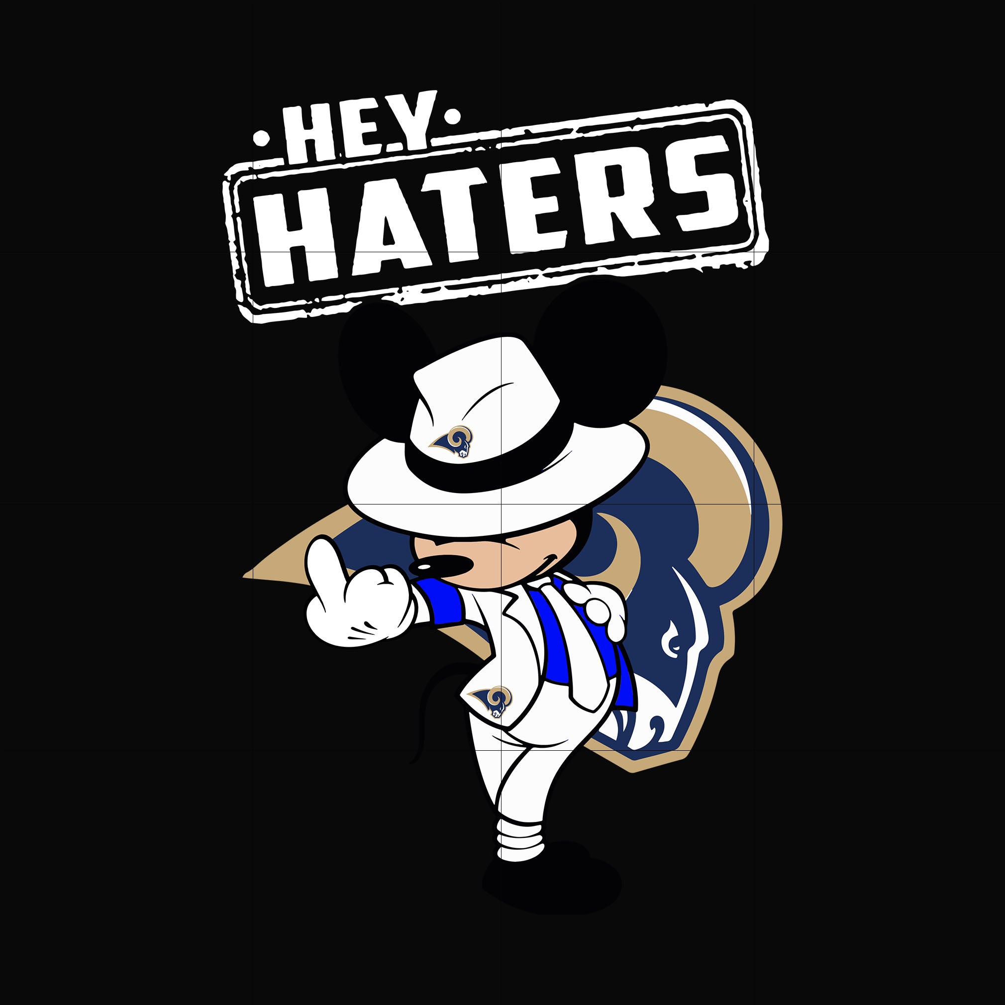 Hey haters Los Angeles Rams svg, png, dxf, eps digital file HLW0230 ...